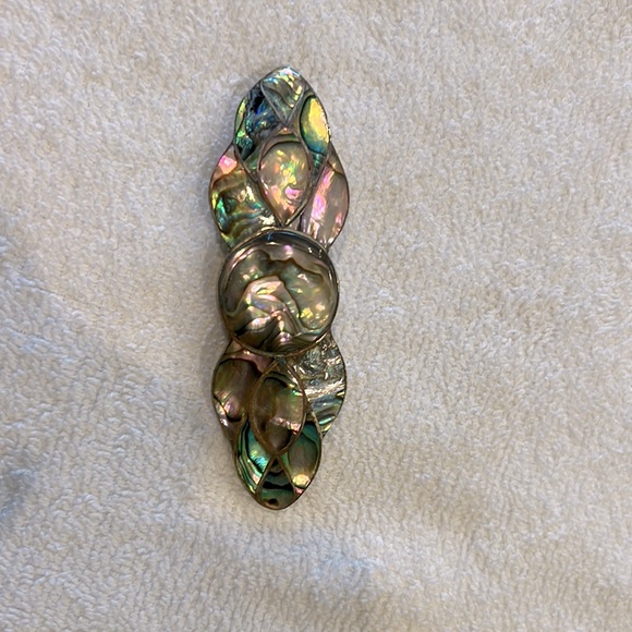 Accessories | Silver And Abalone Shell Hair Clip | Poshmark